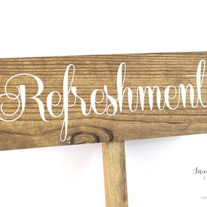 Wedding Signs Wedding Refreshments Sign Wooden Wedding | Etsy