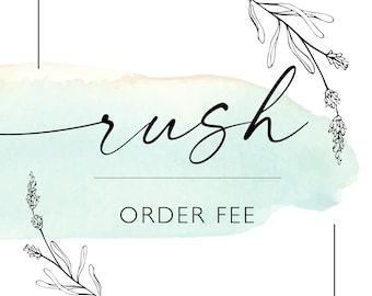 Rush Order Fee - Etsy