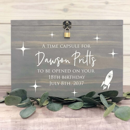 Custom Baby Memory Box First Birthday Capsule Baby Keepsake | Etsy