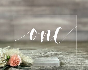 Luxe Acrylic Rectangle Table Numbers Wedding Table Numbers - Etsy
