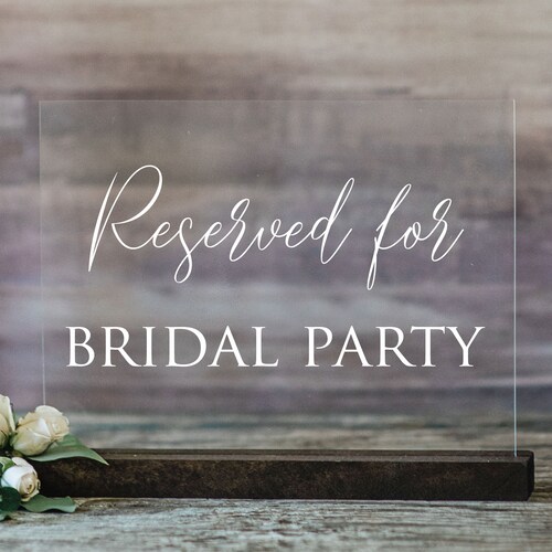 Reserved Sign Wedding Acrylic Table Sign Rustic Table - Etsy