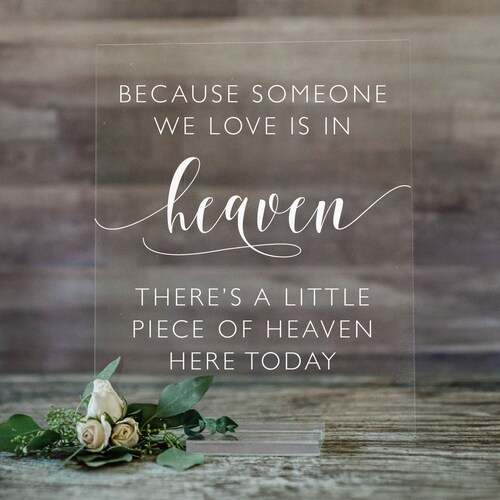 Custom Acrylic in Loving Memory Sign / Wedding / Event / - Etsy