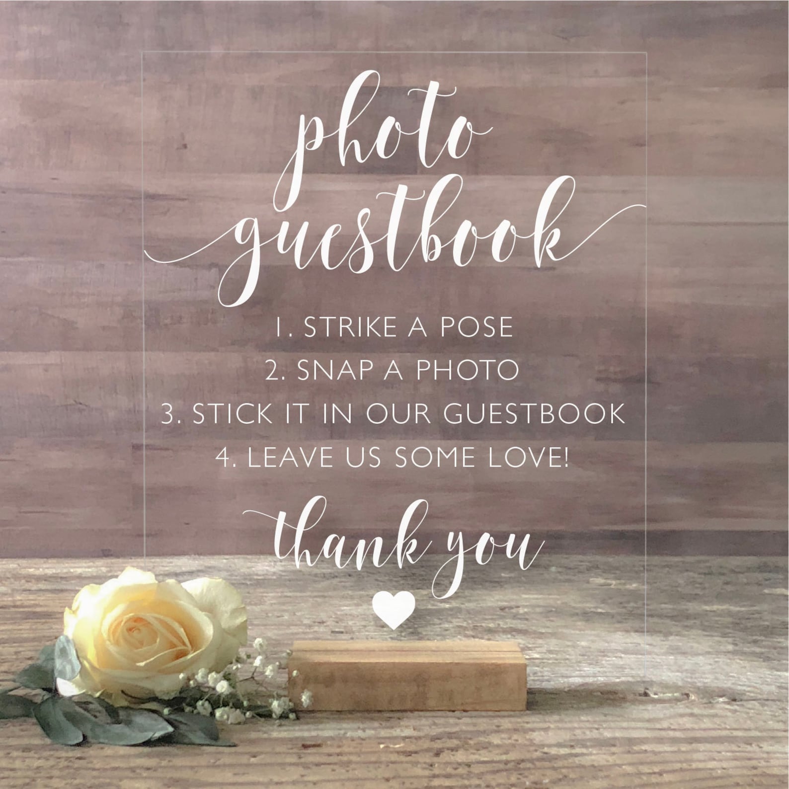 Photo Guest Book Sign Acrylic Guestbook Sign Acrylic - Etsy