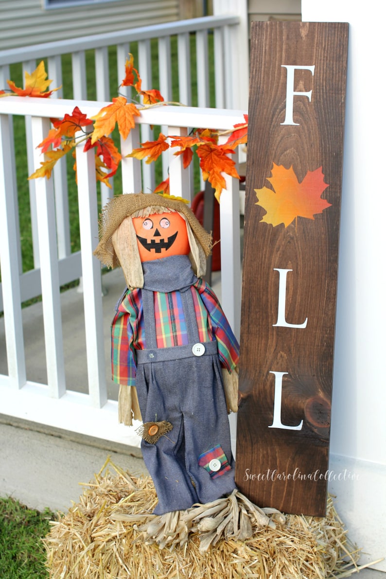 Outdoor Sign Outdoor Wood Signs Fall Sign Vertical Fall | Etsy