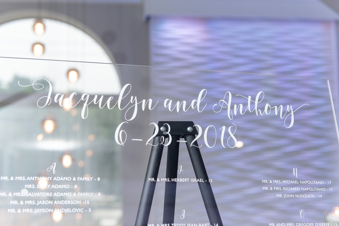 Acrylic Seating Chart Wedding Clear Acrylic Seating Chart Large Acrylic ...