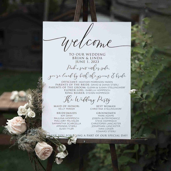 Wedding Program Sign - Etsy