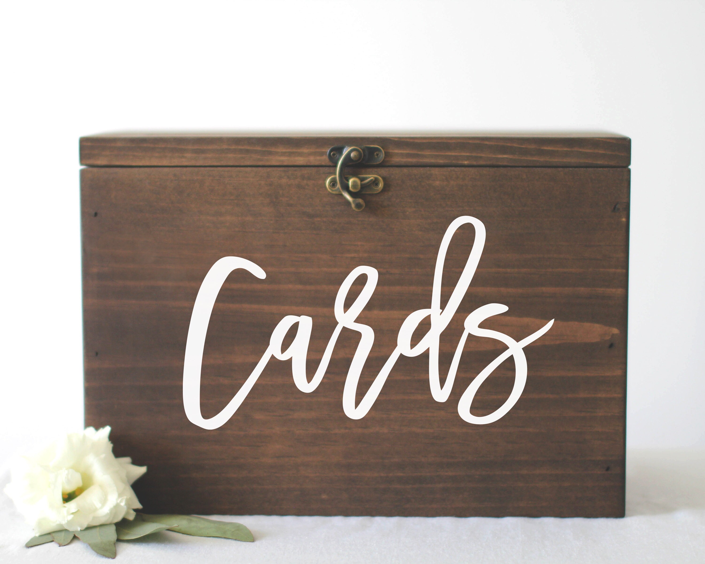 Personalized Wedding Card Box With Slot Lock Wedding money box Rustic ...