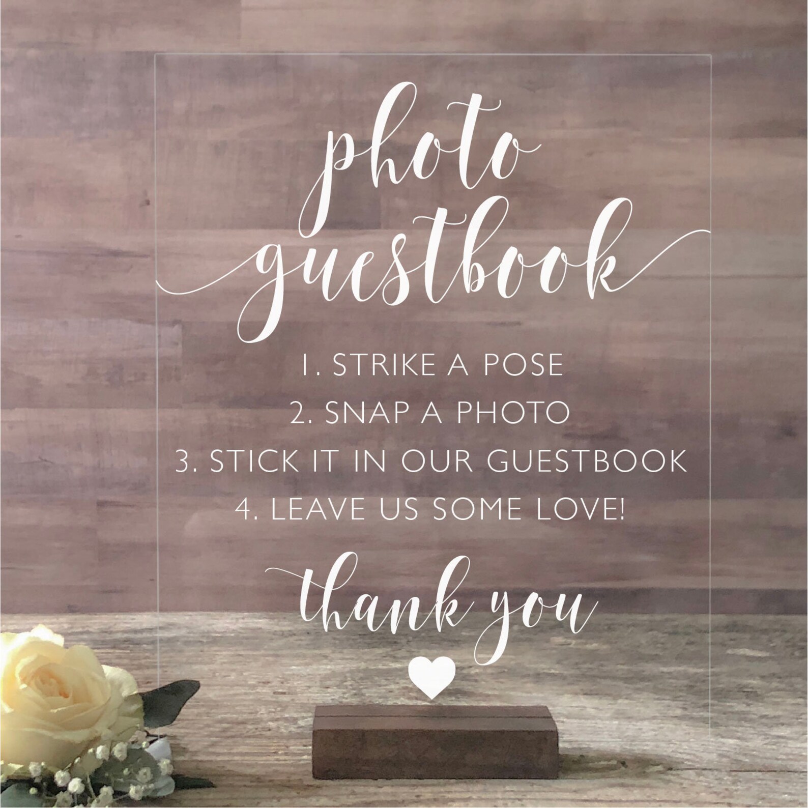 Photo Guest Book Sign Acrylic Guestbook Sign Acrylic - Etsy
