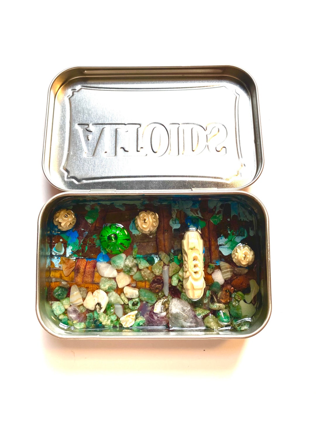 Altered Peppermint Altoids Tin Original Resin Assemblage - Etsy