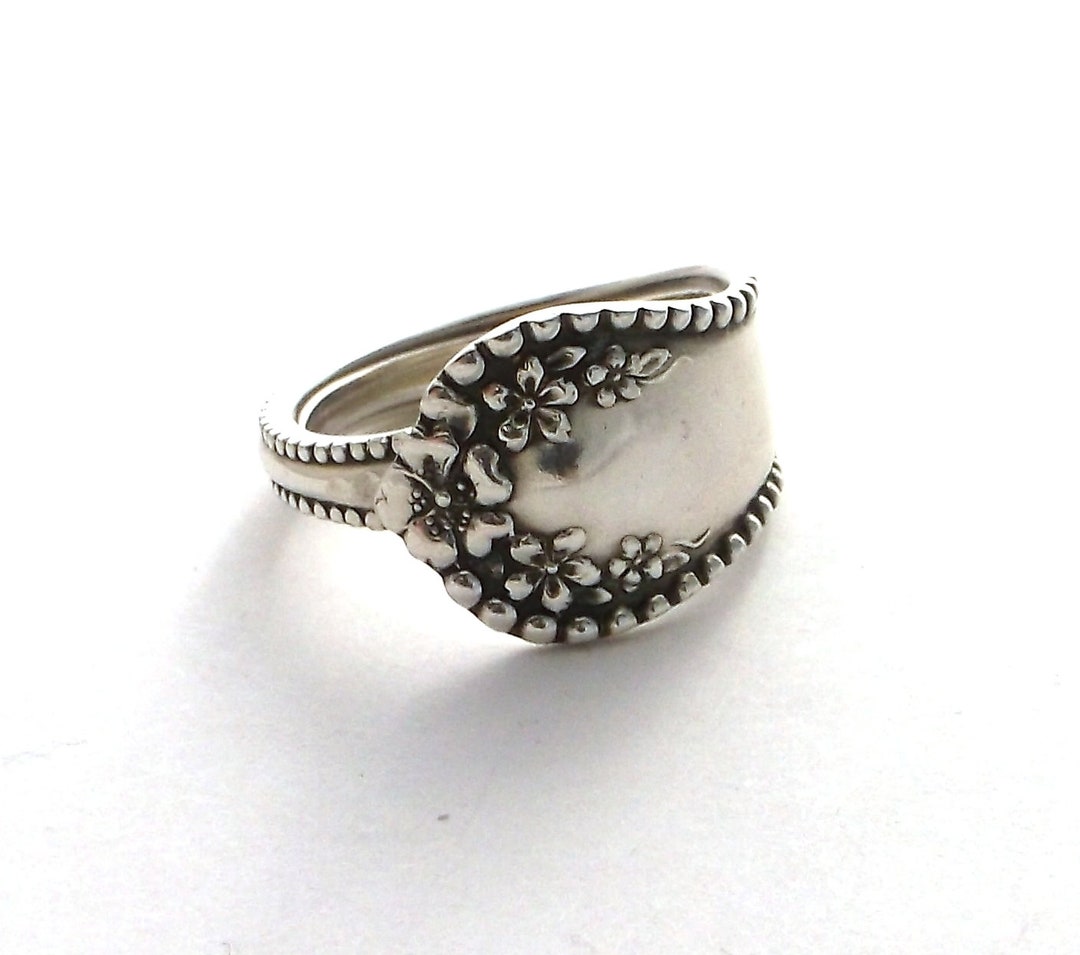 Spoon Ring Mayflower 1901 Victorian Antique Demitasse Repurposed Size 6 ...