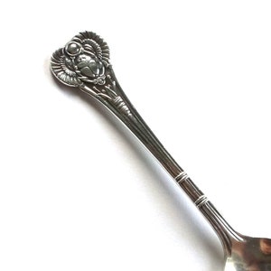 Spoon Ring Egyptian Scarab Antique Demitasse Silverware Jewelry Artisan ...