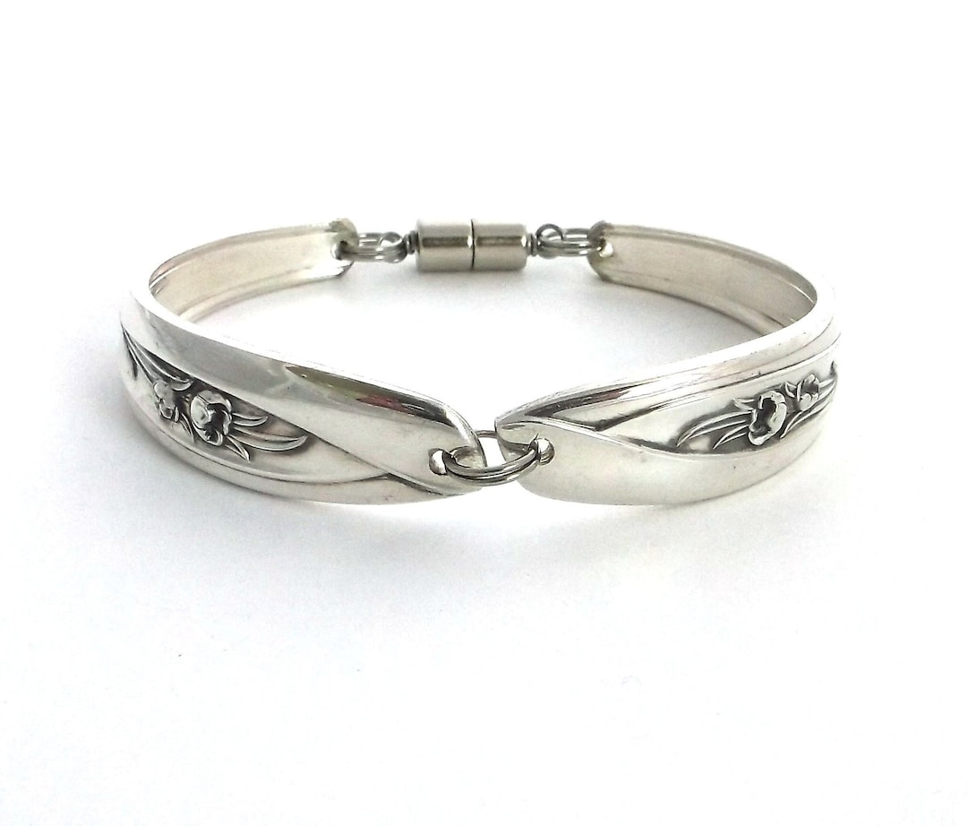 Spoon Bracelet Silver Tulip Silverware Jewelry Artisan Made Choice ...