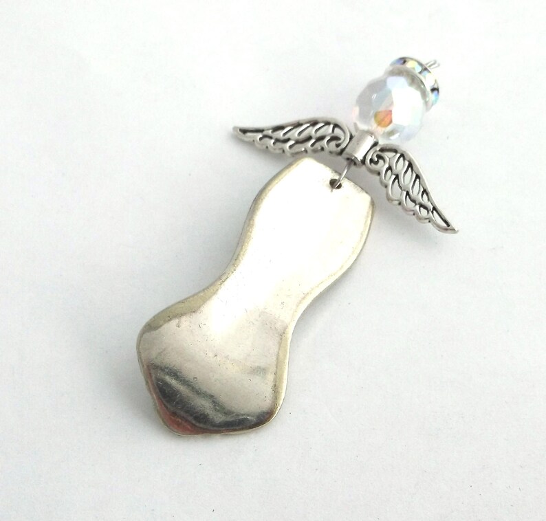 Spoon Angel Ornament Bernice Antique Christmas Faith Aurora Borealis ...