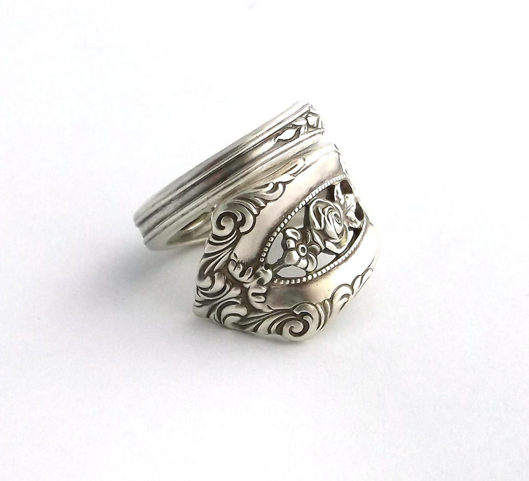 Spoon Ring Sterling Silver Rose Point 1934 Solid .925 Marked Wallace ...