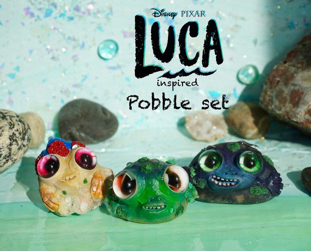 Luca Pixar Pobble Set, OOAK Art Toy, Rock Art, Rocks - Etsy