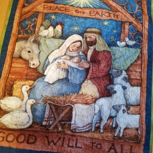 Christmas Quilt Christmas Wallhanging Nativity Quilt Childs - Etsy