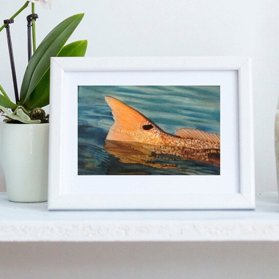 Red Fish Art Print Realistic Red Fish Painting Ocean Art - Etsy