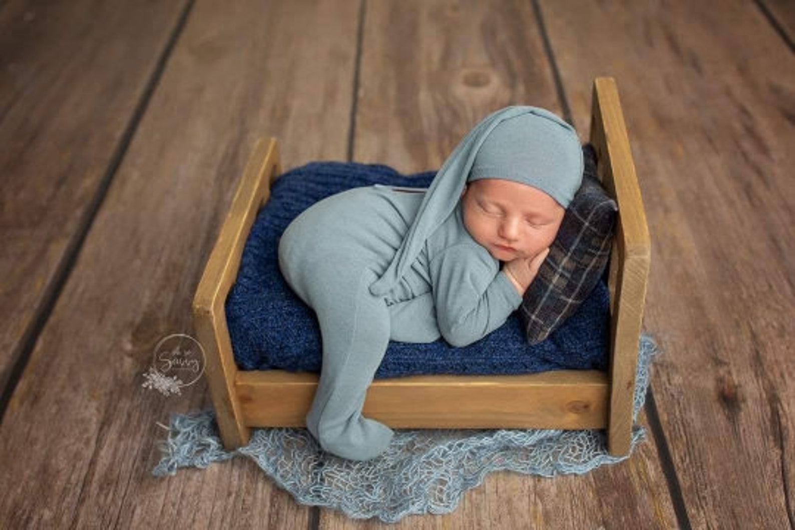 Blue Newborn Boy Prop Blue Stars Newborn Sleepy Outfit Blue - Etsy