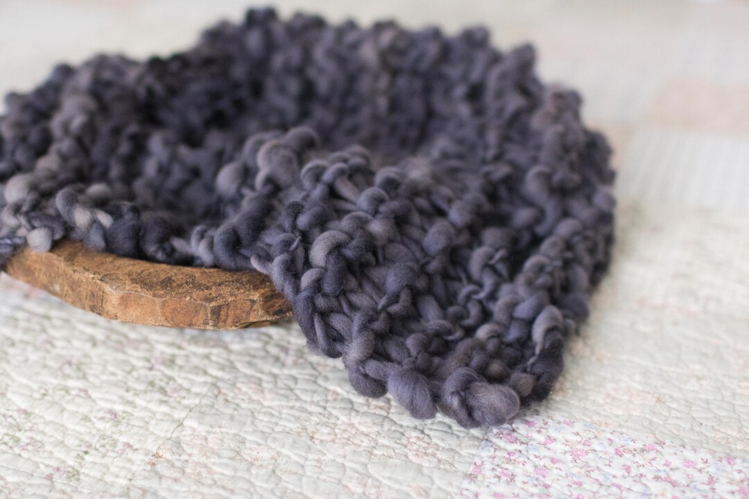Charcoal Gray Wool Layer, Wool Layer, Basket Stuffer, Newborn ...