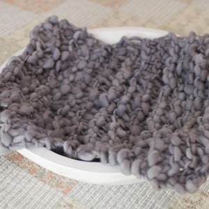 Grey Wool Layer, Wool Layer, Mini Bump Blanket, Chunky Wool Mini ...