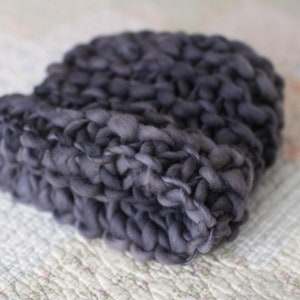 Charcoal Gray Wool Layer, Wool Layer, Basket Stuffer, Newborn ...