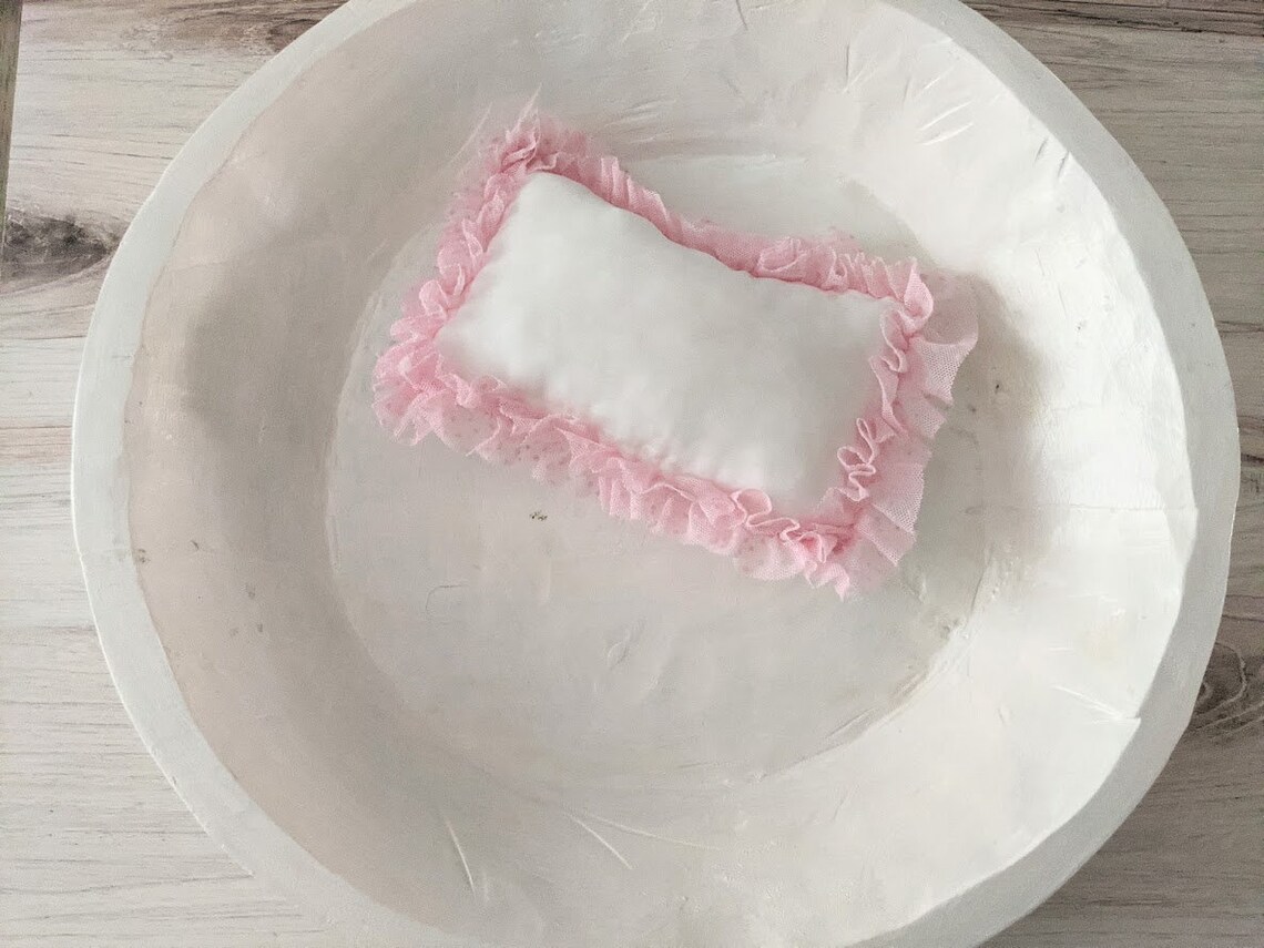 Pink Tulle Newborn Pillow Prop Newborn Photo Prop Pillow - Etsy