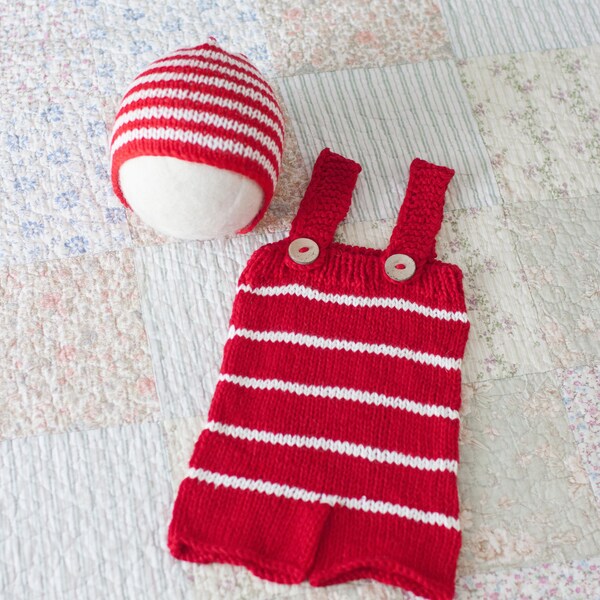 Red and White Overalls - Etsy