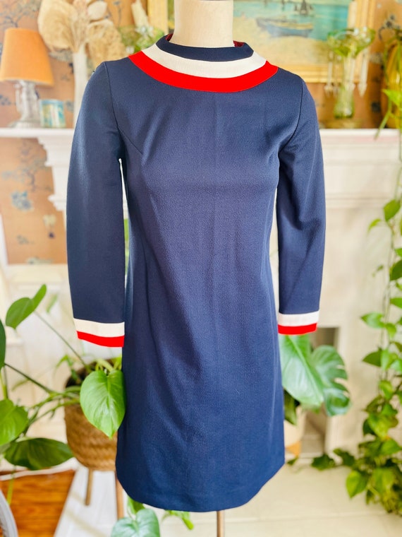 vintage 1960s red navy - Gem