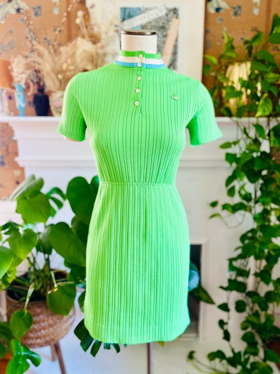 Vintage 1960s Lime Green Bobbie Brooks Mod Dress/ Royal - Etsy Australia