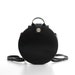 Black Leather Round Backpack for Women Minimalist Style - Etsy