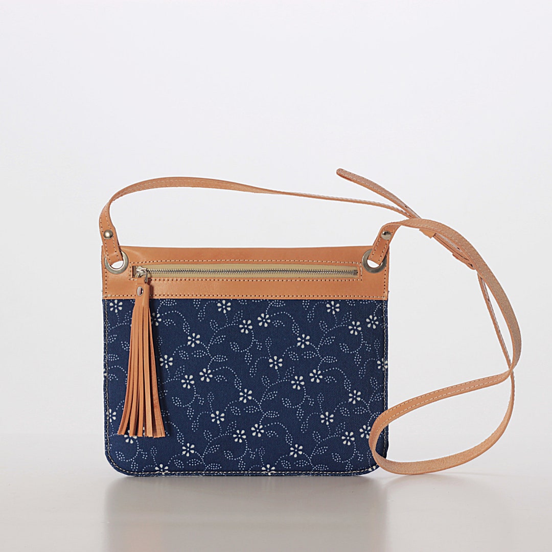 Small Crossbody Purse, Cross Body Bag, Small Shoulder Bag, Blue Canvas ...