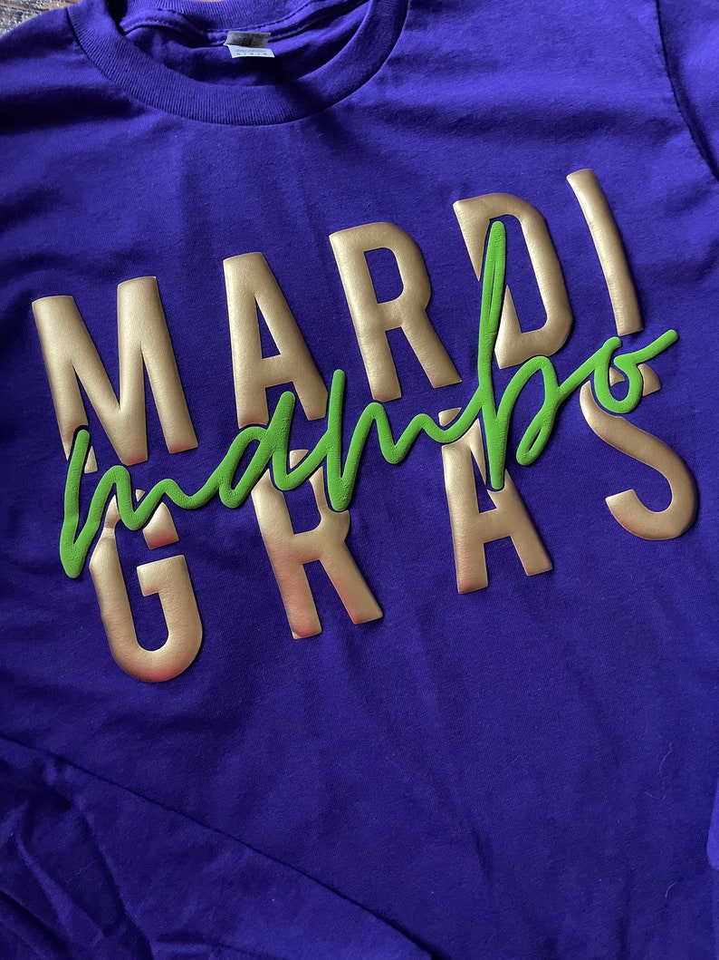Mardi Gras Mambo Svg Puff Vinyl - Etsy