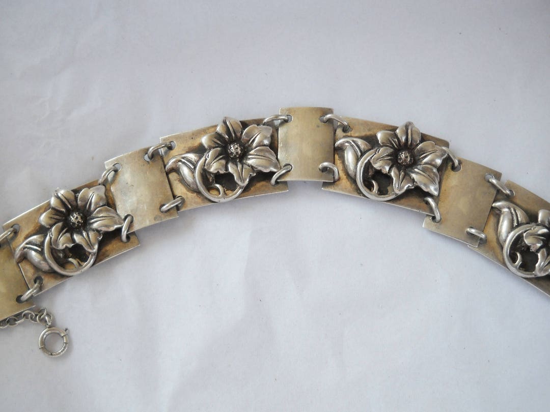 Vintage Max Rieg Art Nouveau Style Sterling Dimensional Floral Panel ...