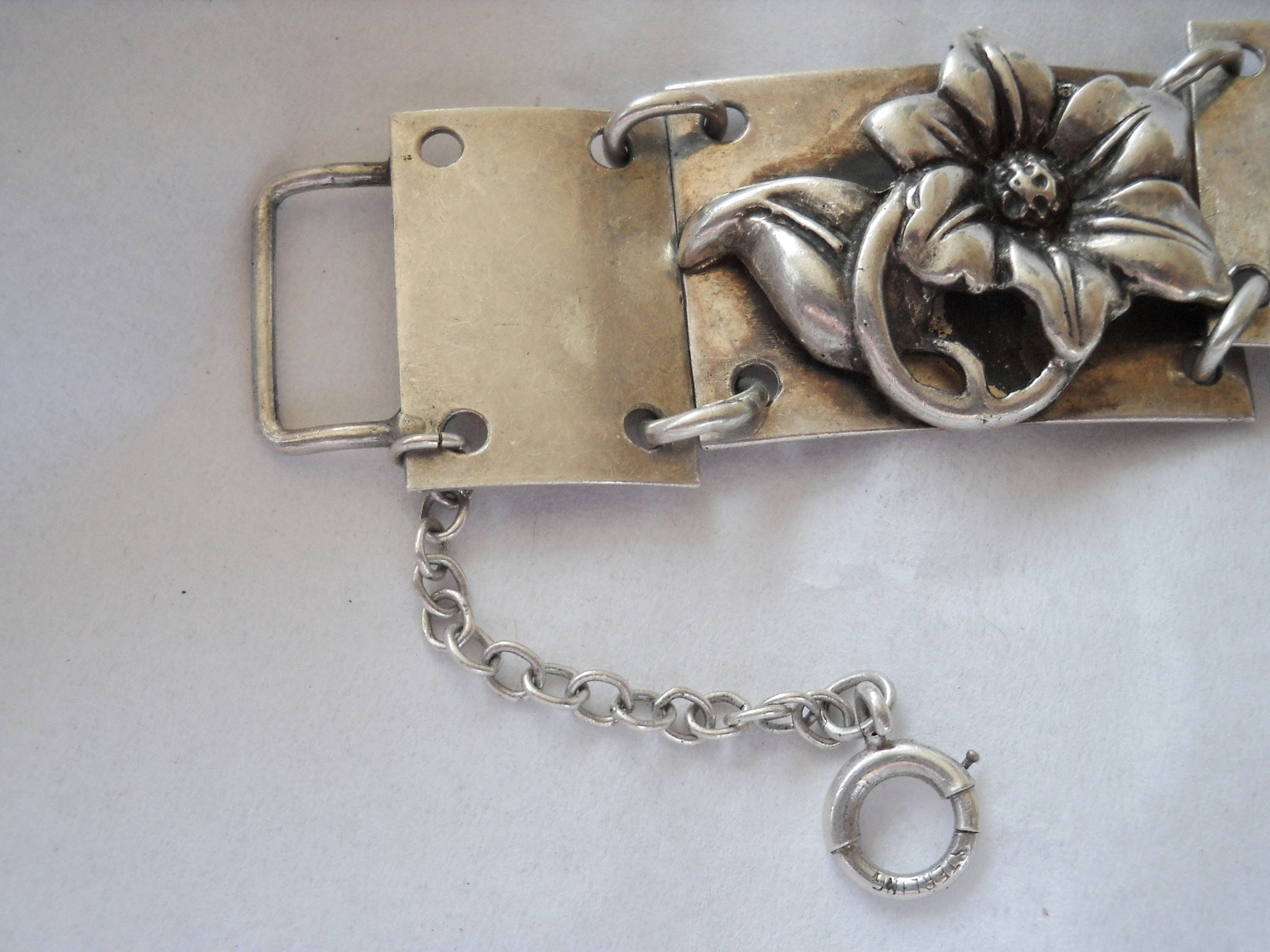 Vintage Max Rieg Art Nouveau Style Sterling Dimensional Floral Panel ...