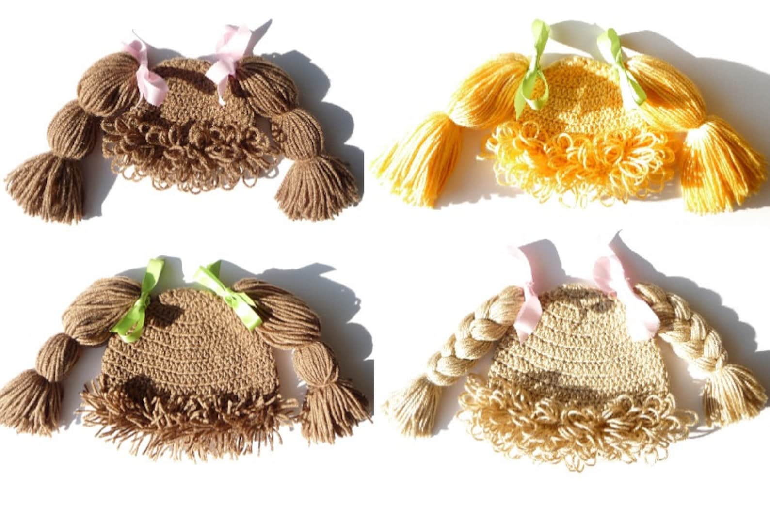 Cabbage Patch Hat Crochet Pattern Cabbage Patch Wig Cabbage - Etsy Canada