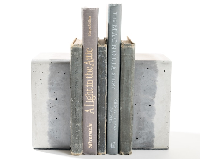 Ombré Concrete Bookends A Pair - Etsy