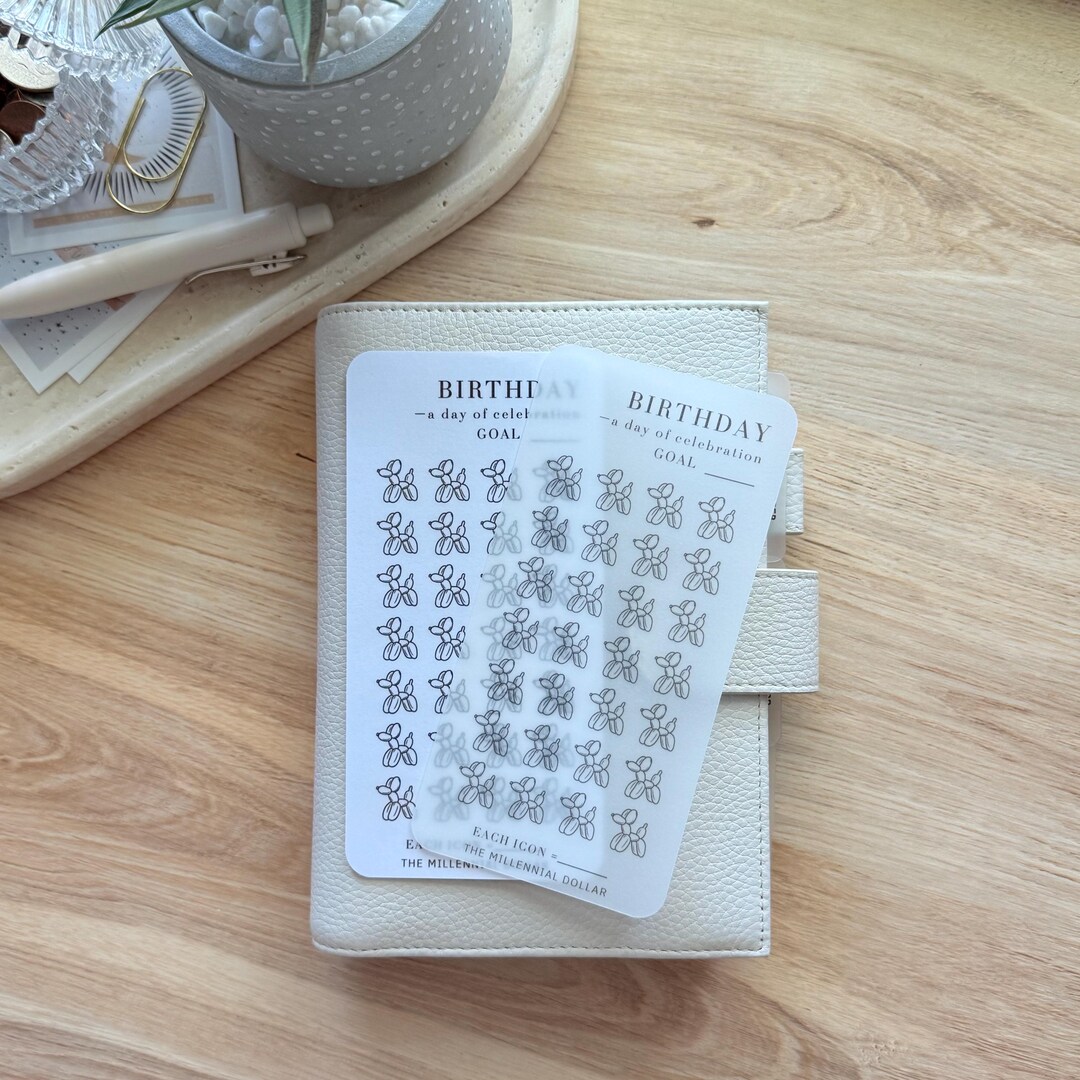 Birthday Sinking Fund Tracker | Individual Reusable Savings Placeholder ...