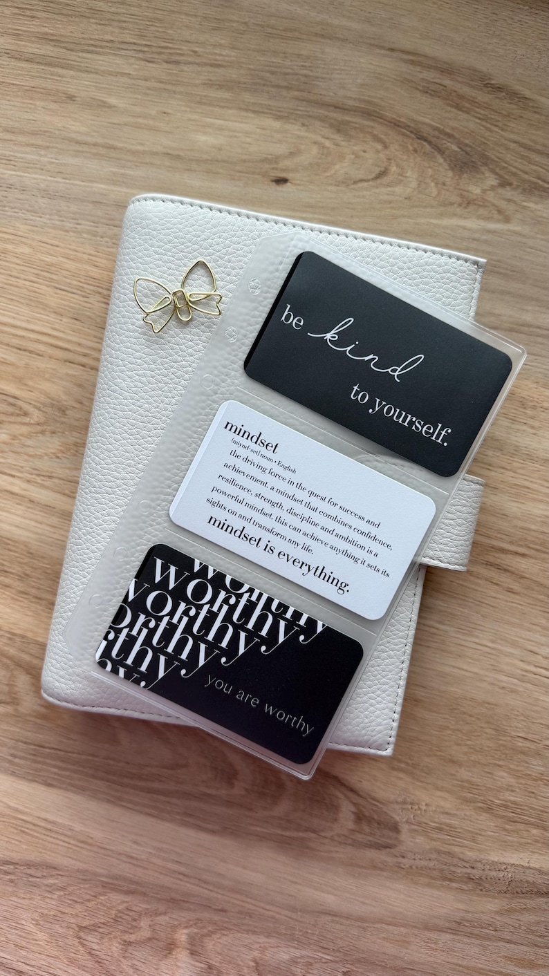 Deco Planner Binder Cards | Business Card Size | Cash Stuffing Binder ...