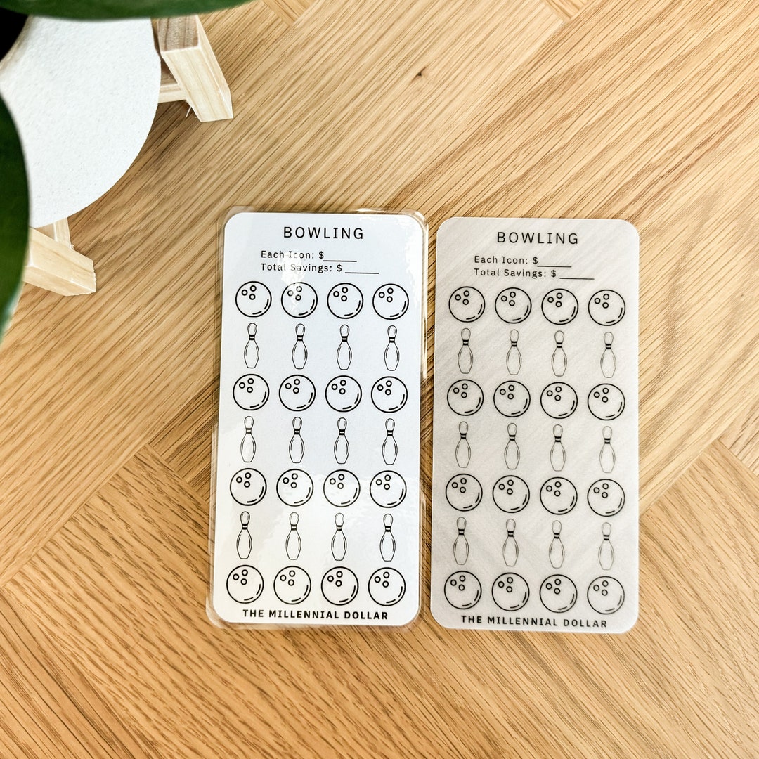 Bowling Savings Tracker Individual Savings Tracker Sports Savings ...