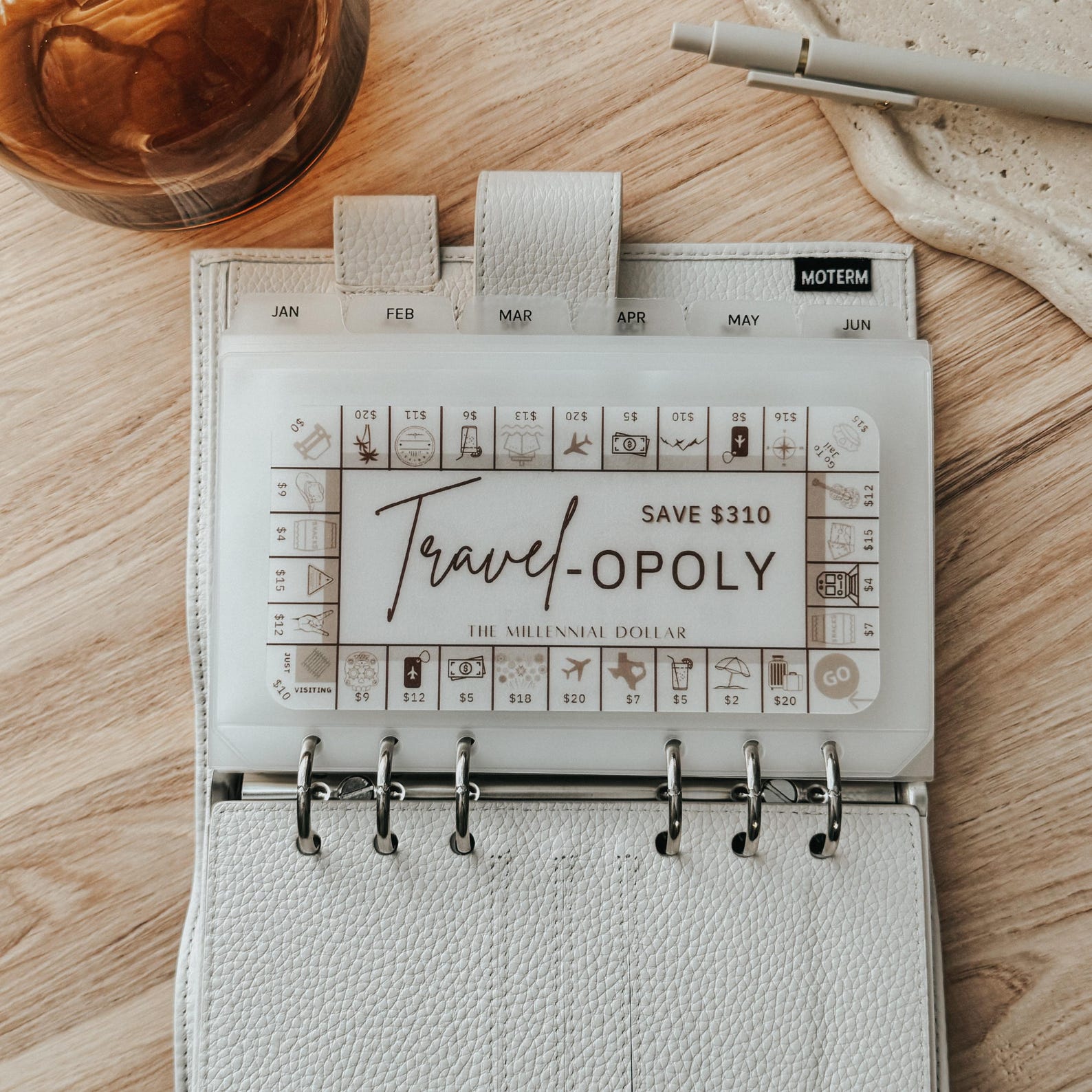 TRAVEL-OPOLY | Brown Option | Savings Challenge Game | - Etsy