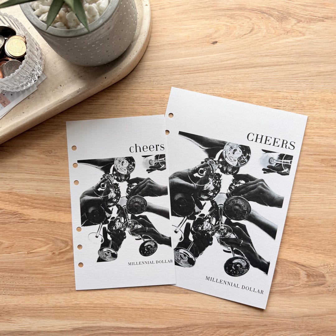 Cheers Dashboards | Luxury Linen Cardstock | A6 + A5 Size | for Cash ...
