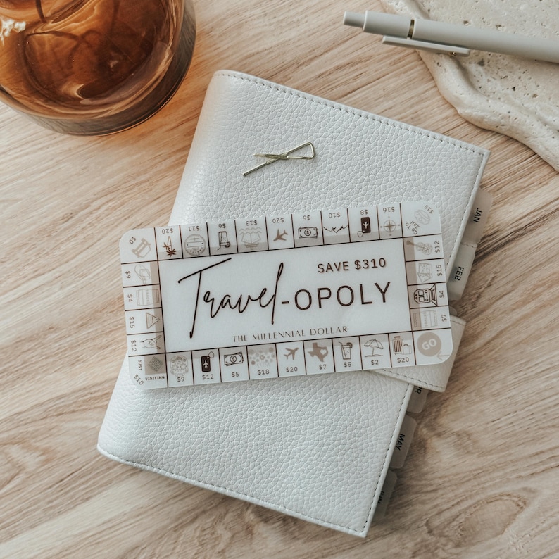 TRAVEL-OPOLY | Brown Option | Savings Challenge Game | - Etsy