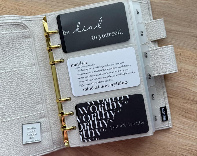 Deco Planner Binder Cards | Business Card Size | Cash Stuffing Binder ...