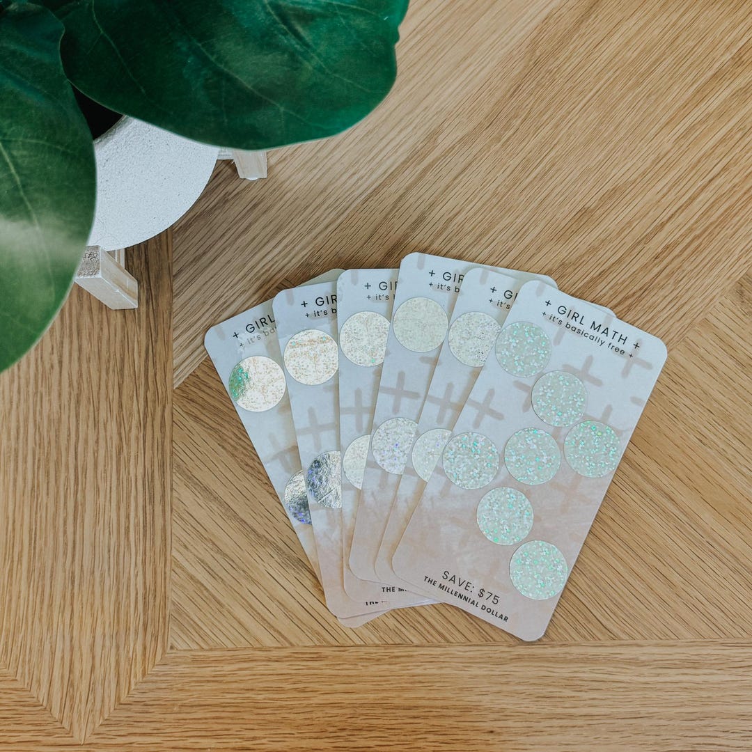 Girl Math Scratch off Savings Challenge Individual Reusable Savings ...