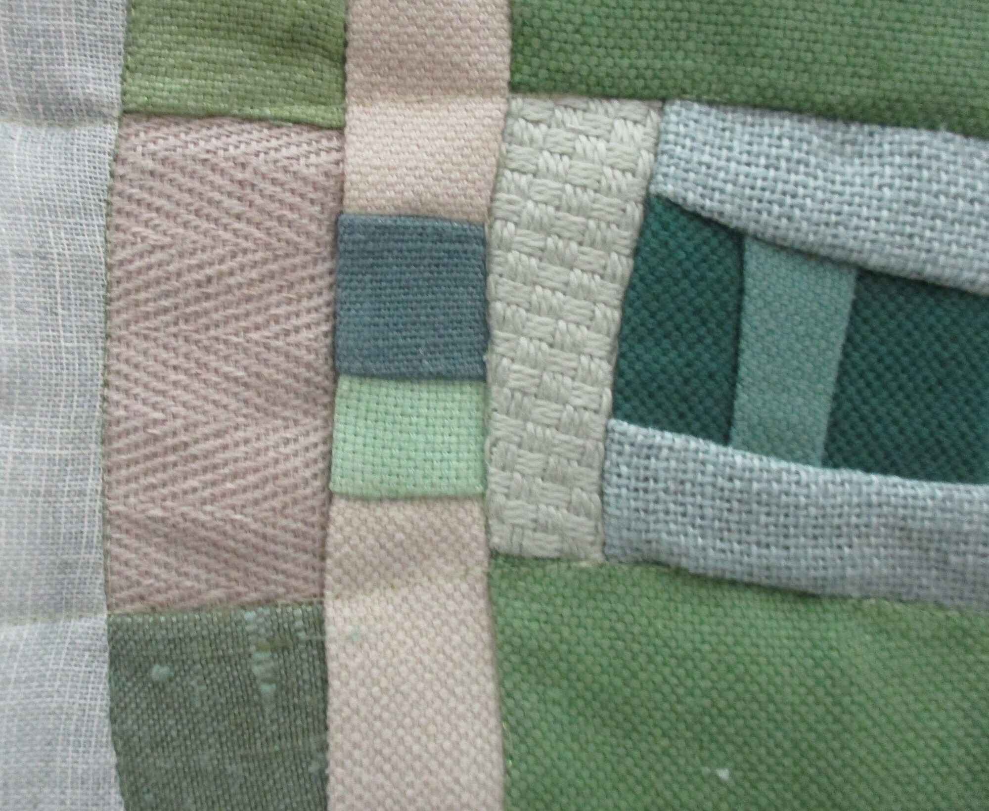 Fabric Collage,abstract,art Quilt Wall Hanging of New Repurposed ...