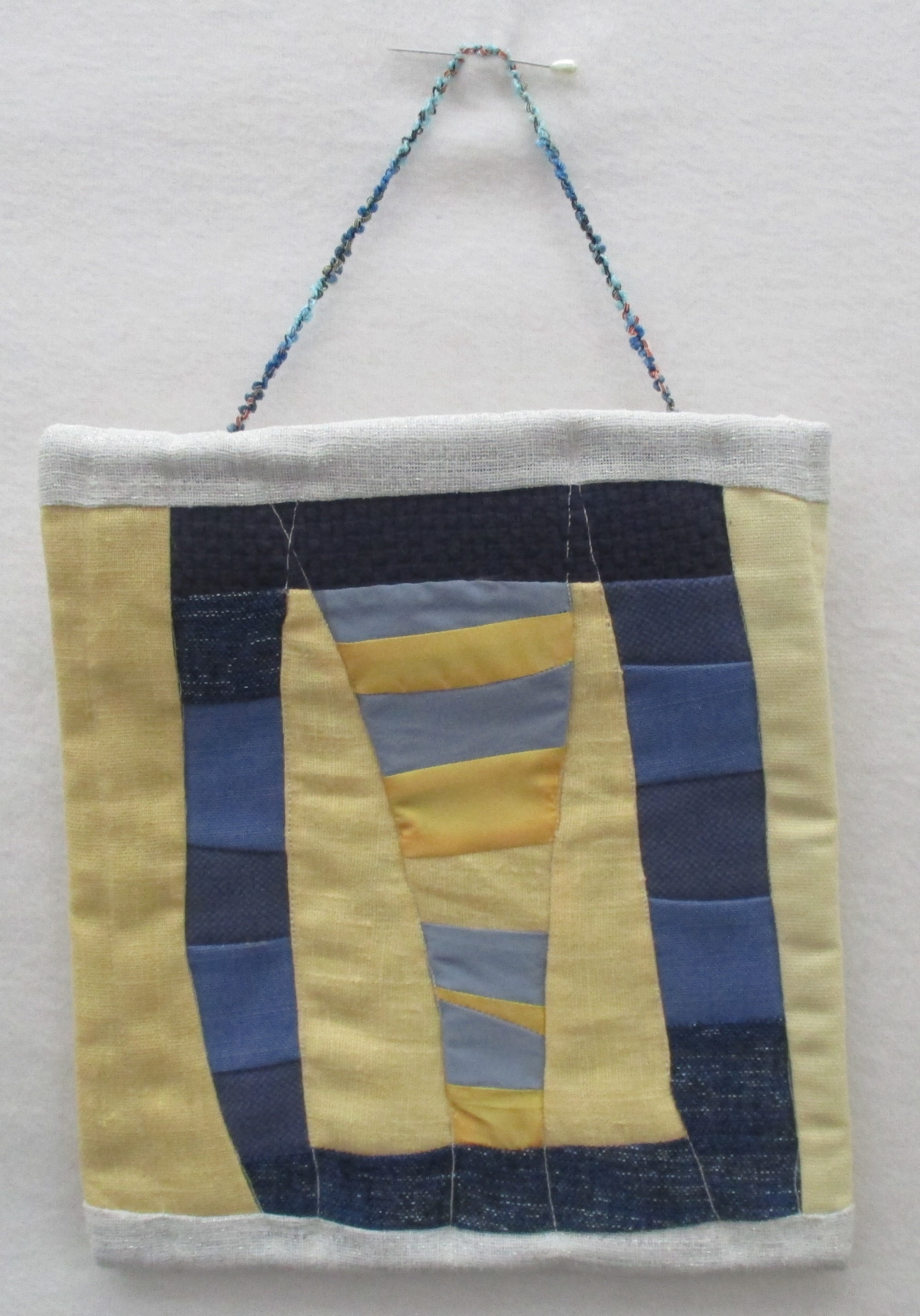 Collage de tela colgante de pared de arte de fibra, materiales ...