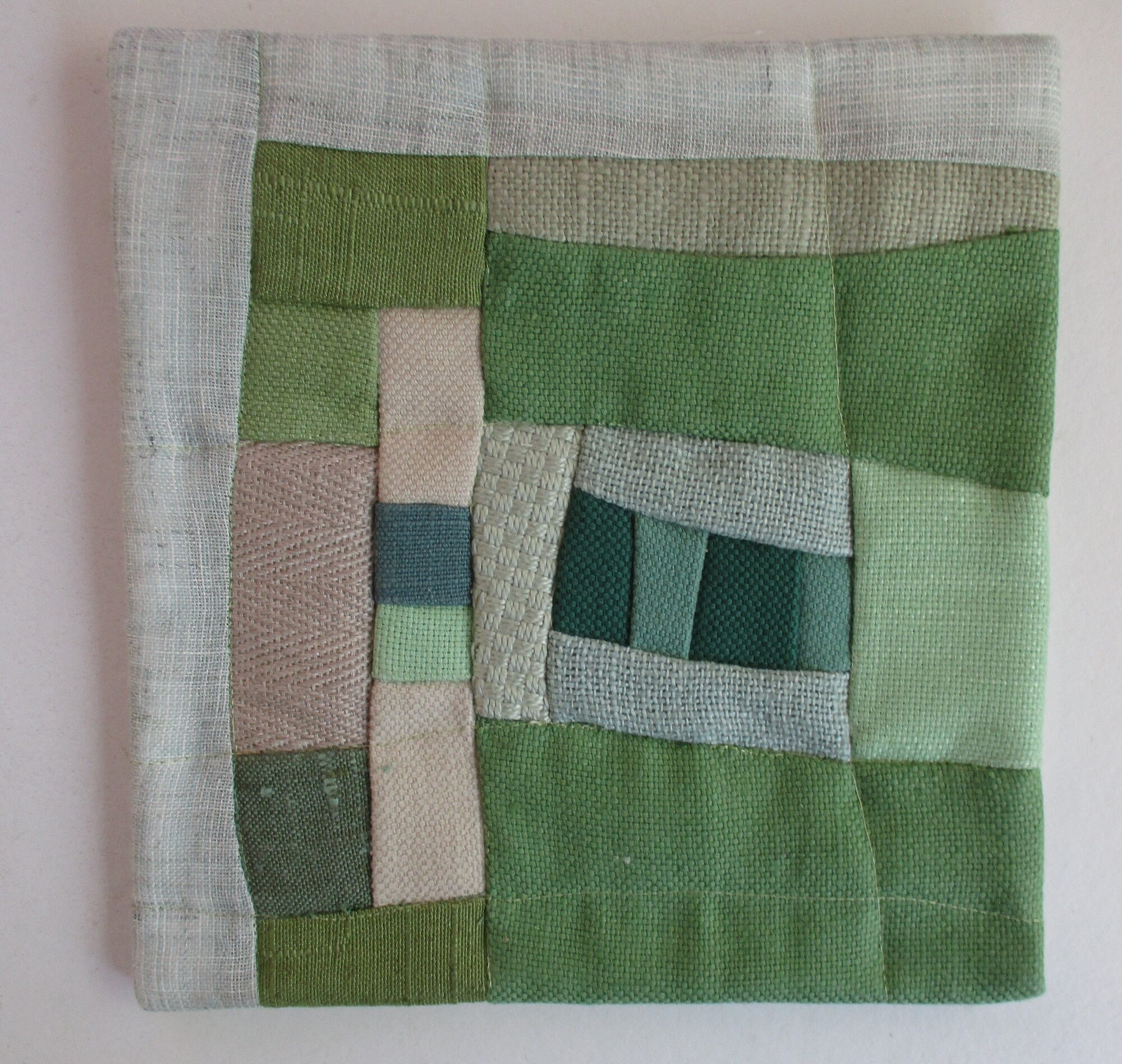 Fabric Collage,abstract,art Quilt Wall Hanging of New Repurposed ...