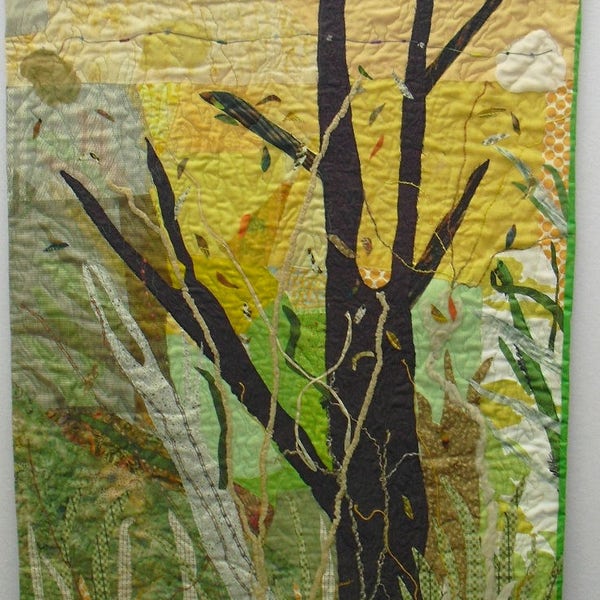 Fabric Collage Art - Etsy