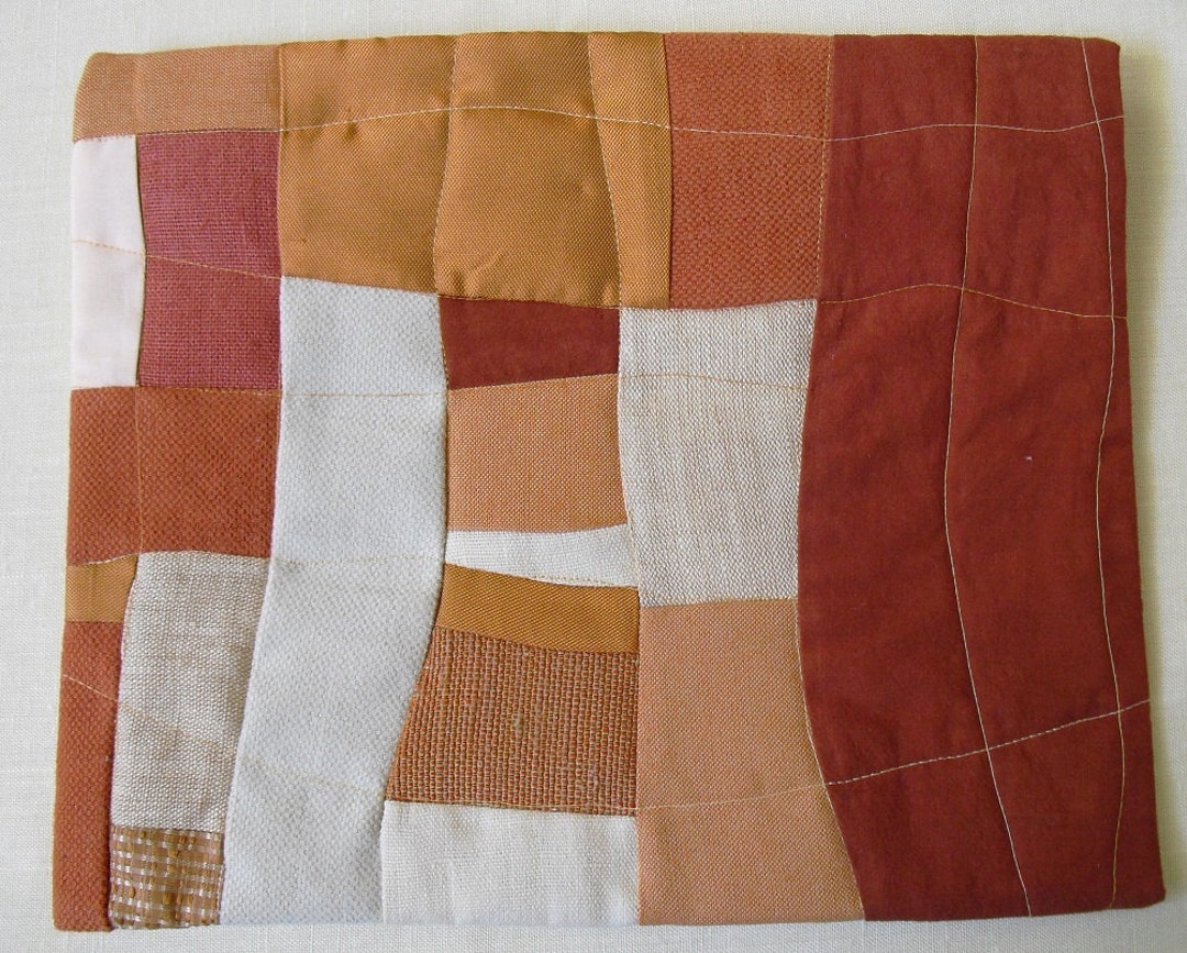 Fabric Art Decor,abstract Fabric Collage,desert Inspired Art Quilt,new ...