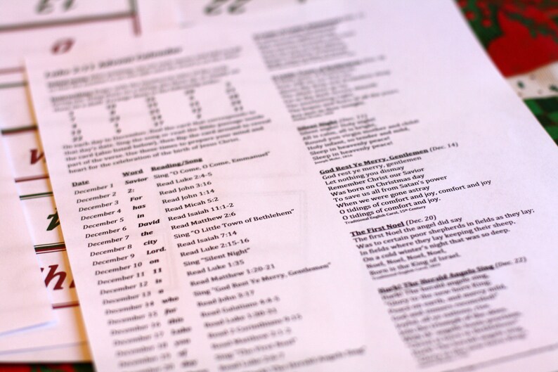 Luke 2:11 Advent Calendar Printable PDF Download - Etsy